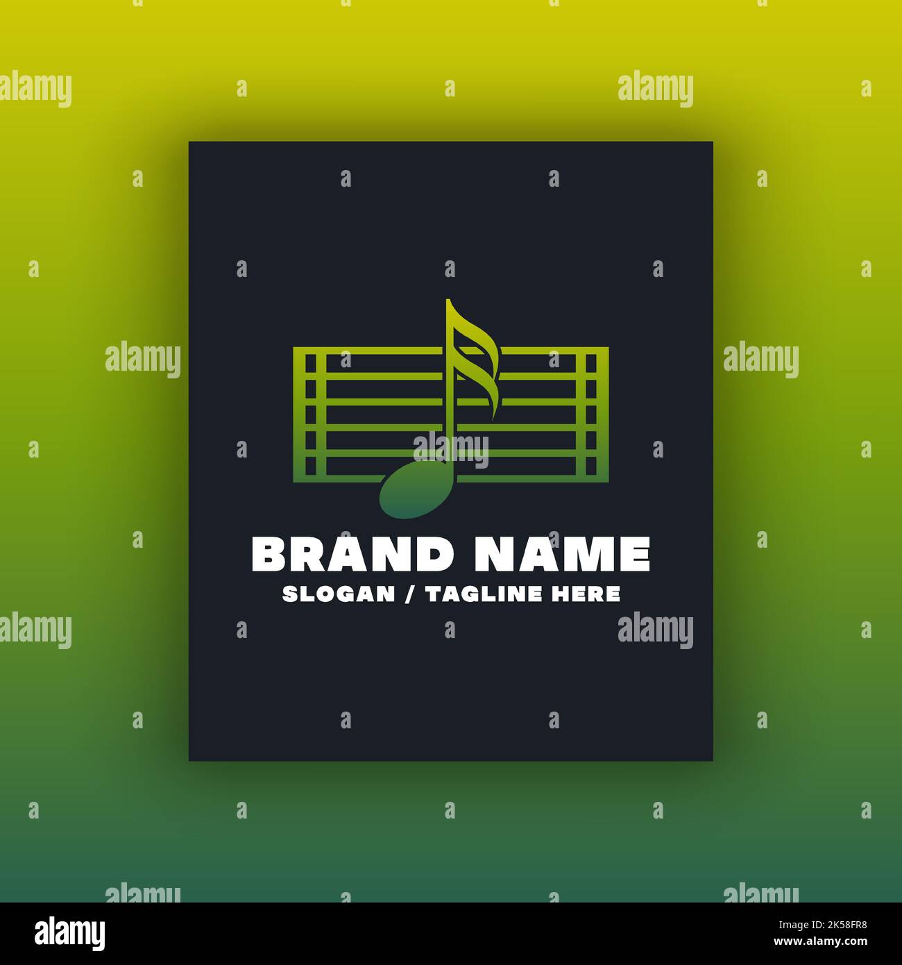 Musical logo design template. This logo is very suitable for any kind ...