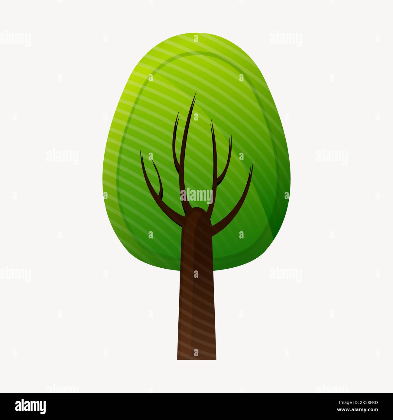 Cute tree clipart, nature illustration vector Stock Vector Image & Art ...