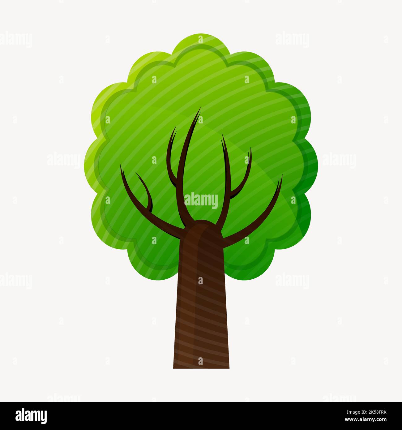 Cute tree clipart, nature illustration vector Stock Vector Image & Art ...