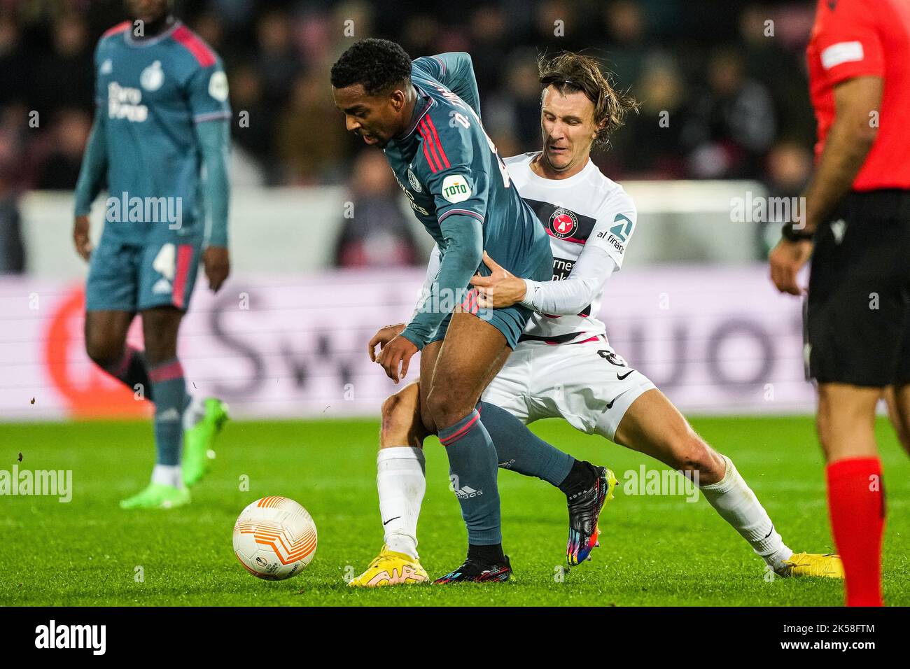 Herning - Quinten Timber of Feyenoord, Kristoffer Olsson of FC ...