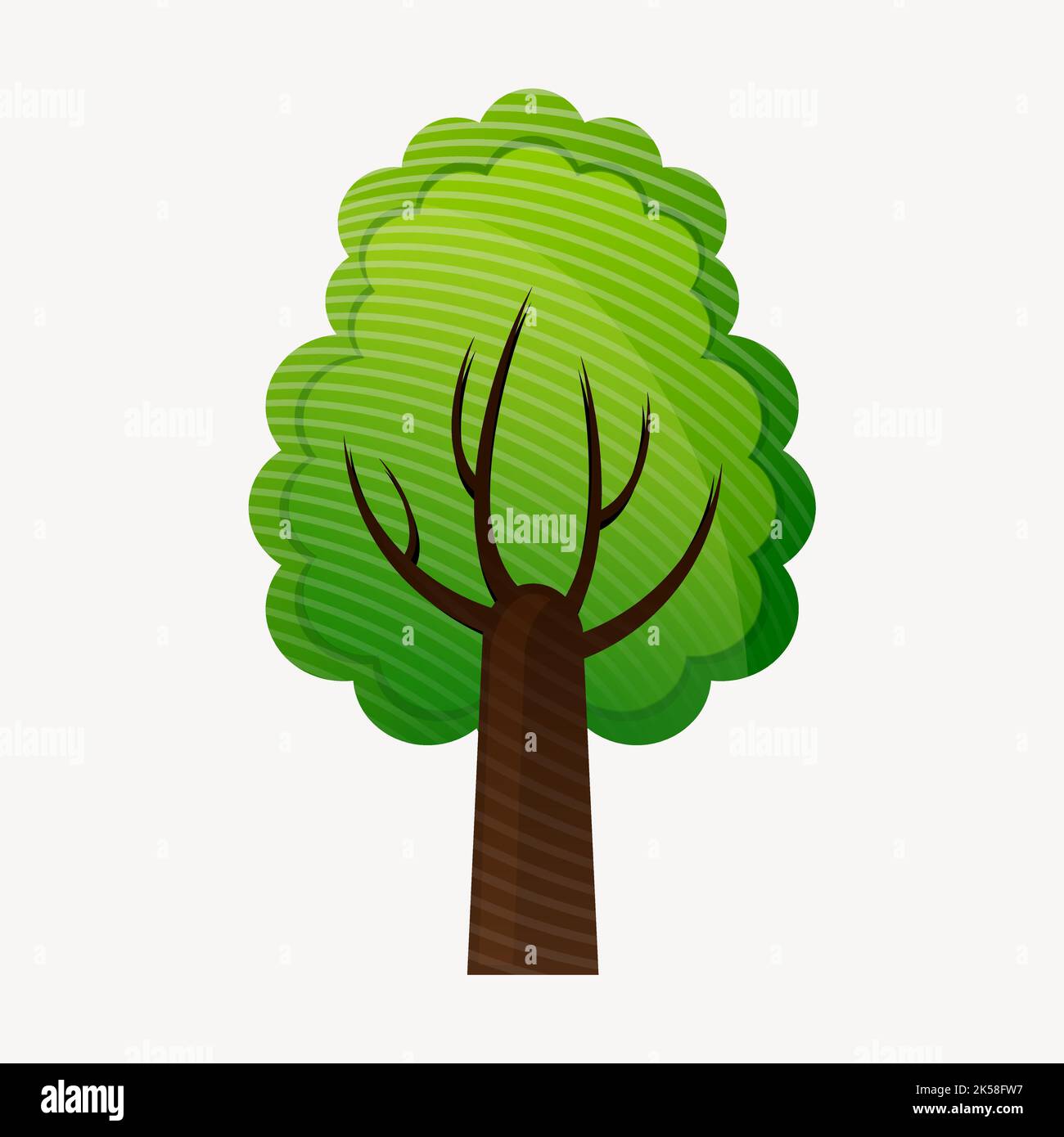 Cute tree clipart, nature illustration vector Stock Vector Image & Art ...