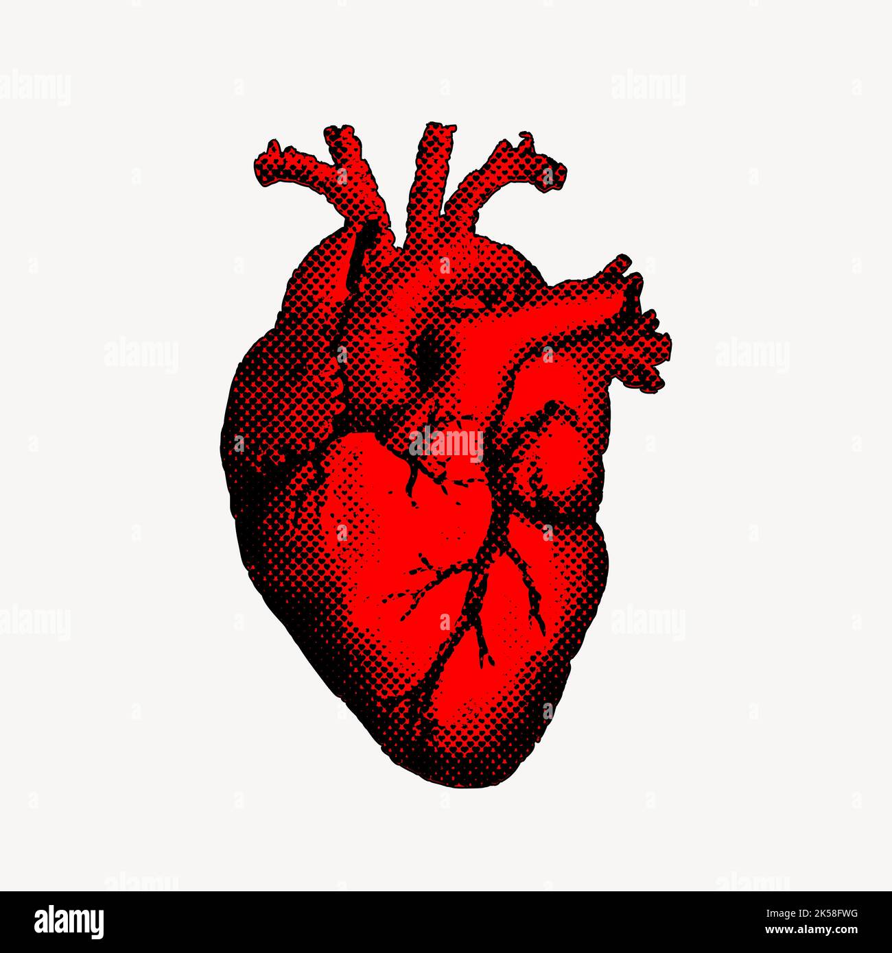 Realistic heart clipart, red illustration vector Stock Vector Image ...
