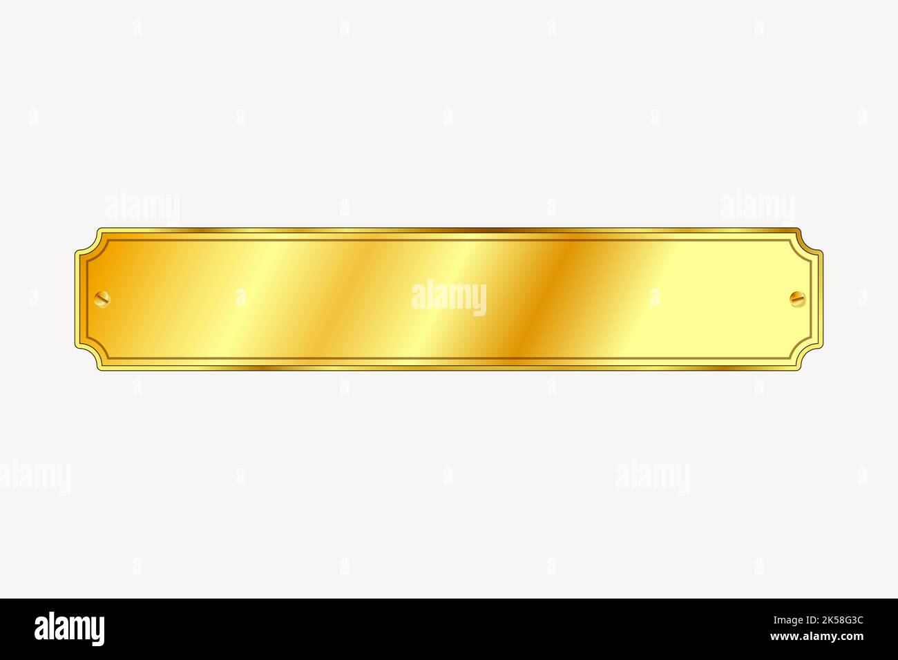 Gold plaque sign clipart, collage element vector Stock Vector Image ...