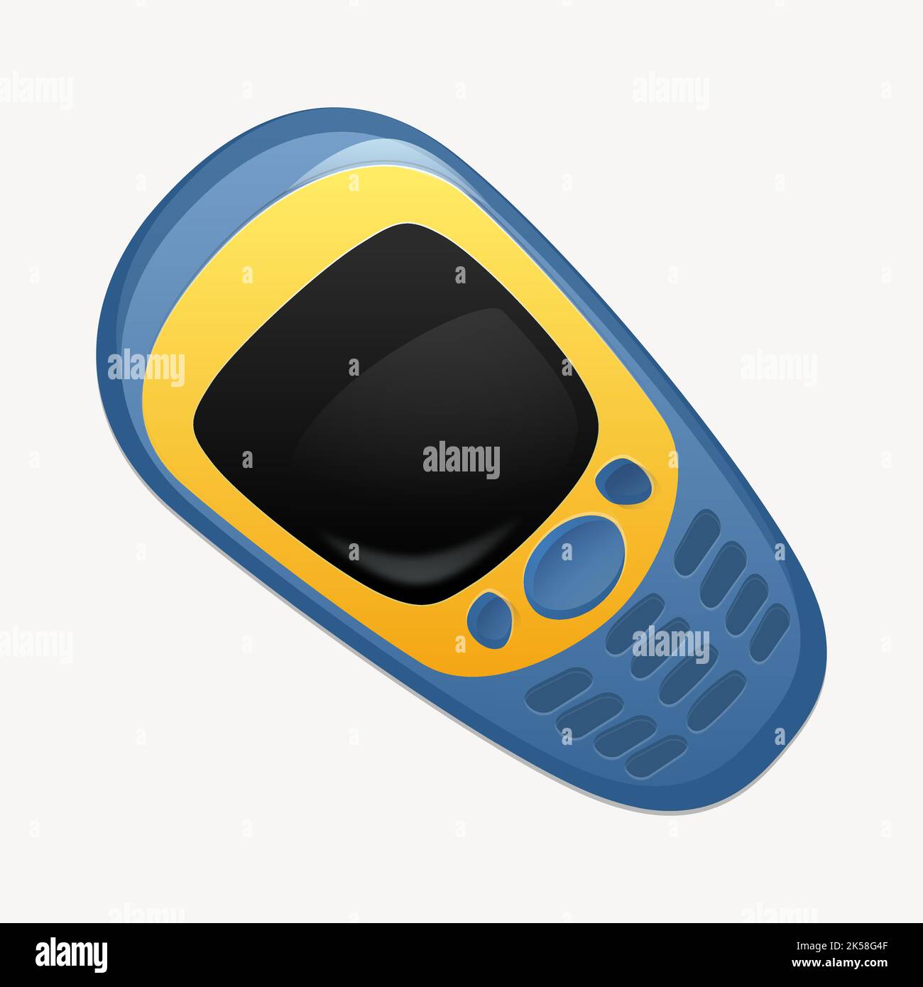 Blue mobile phone clipart, illustration vector Stock Vector Image & Art ...