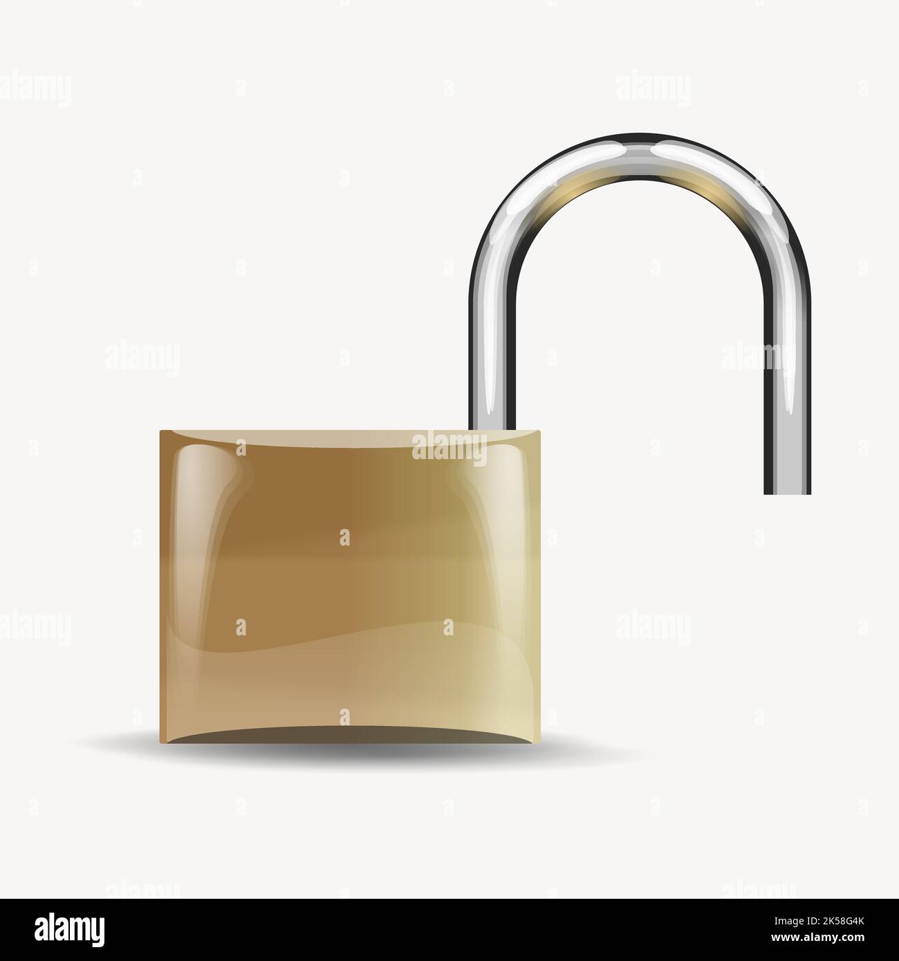 Open padlock clipart, illustration vector Stock Vector Image & Art - Alamy