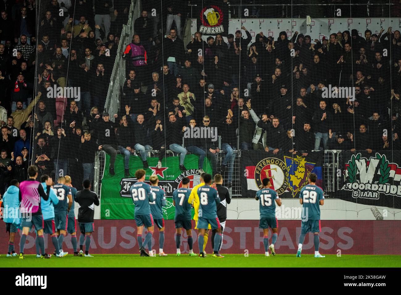 Herning - Supporters of Feyenoord during the match between FC ...