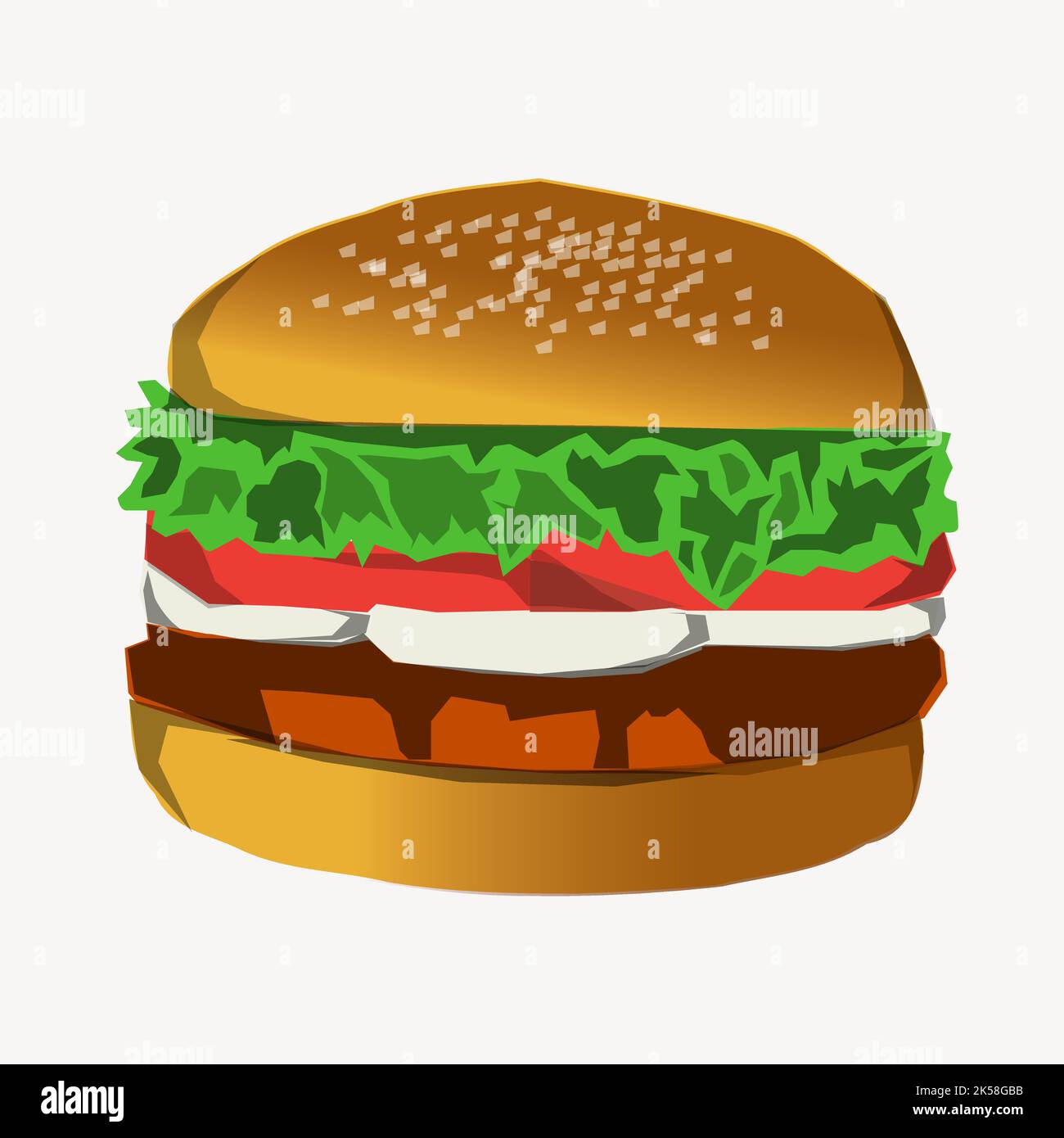 Hamburger meal clipart, illustration vector Stock Vector Image & Art ...
