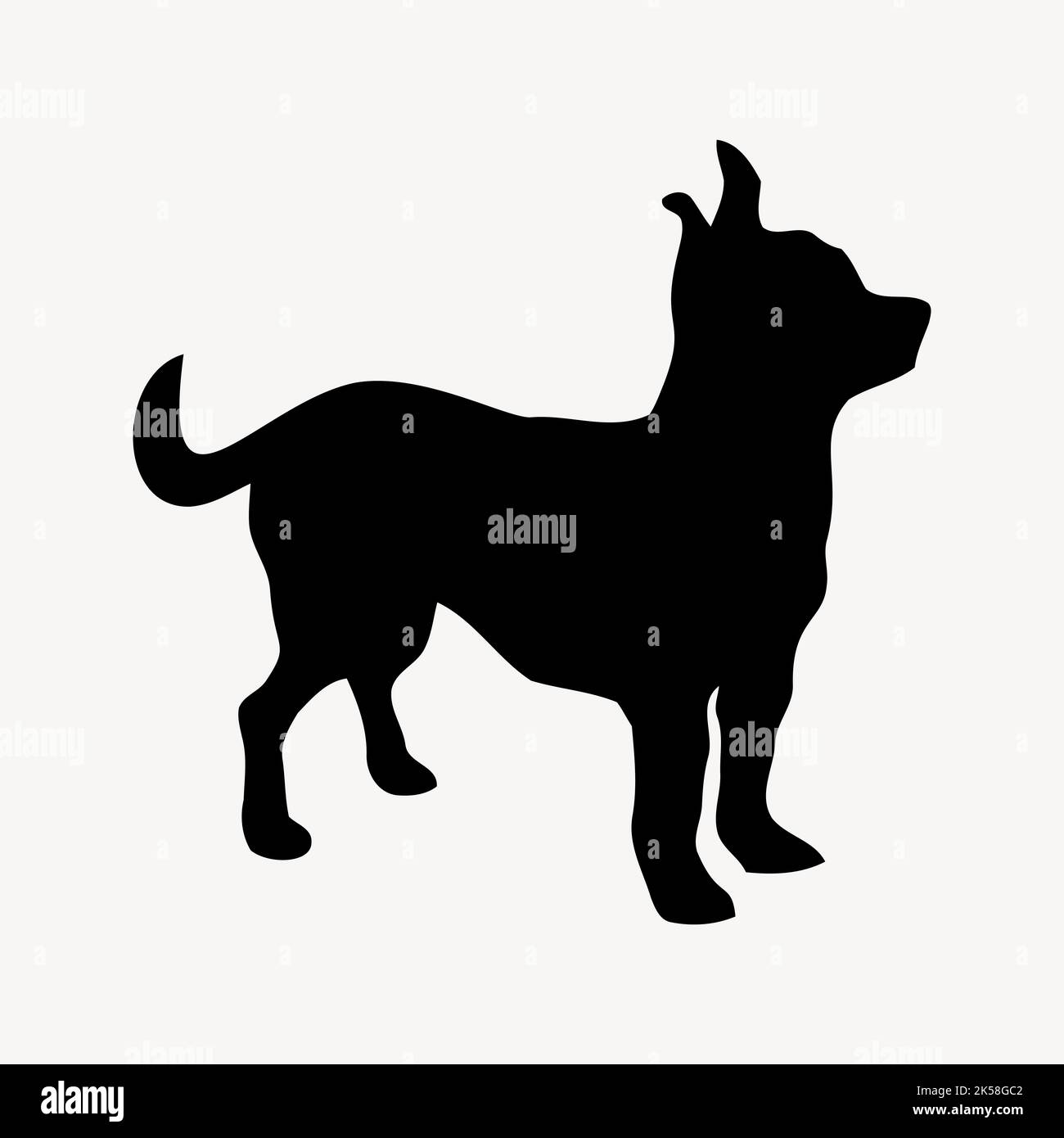 Chihuahua dog silhouette clipart Stock Vector Images - Alamy