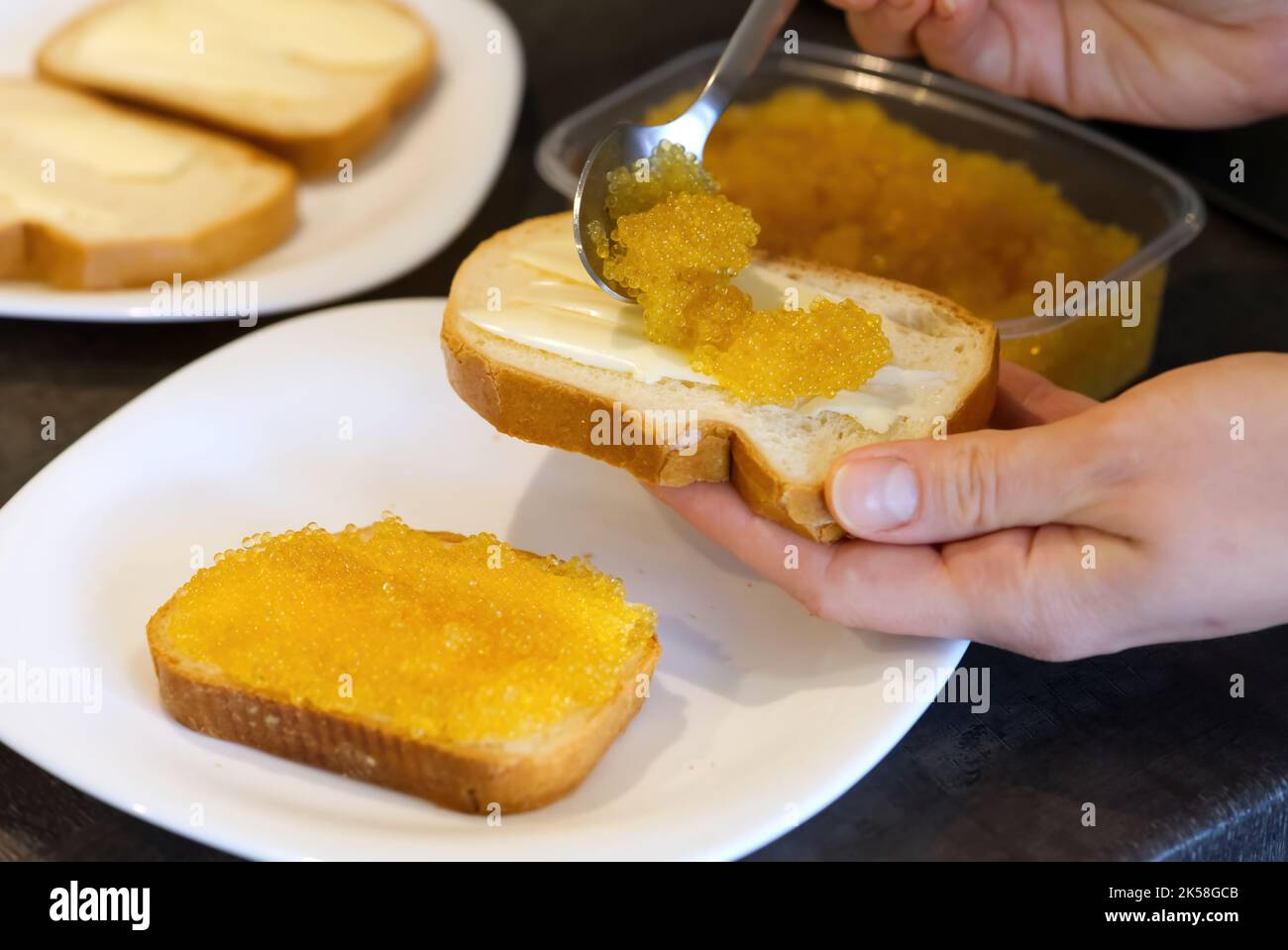 Caviar spread hi-res stock photography and images - Alamy