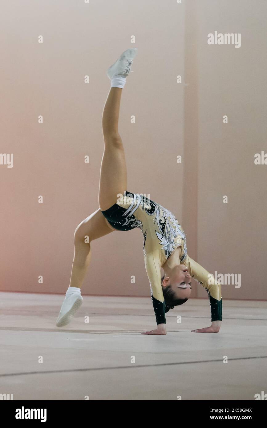 ISTANBUL, TURKEY - APRIL 24, 2022: Undefined athlete performs during ...