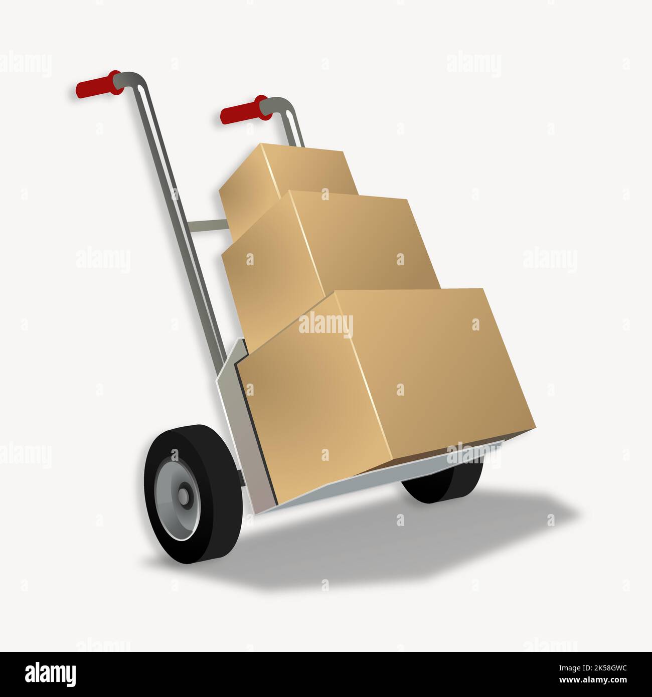 Boxes on cart clipart hi-res stock photography and images - Alamy