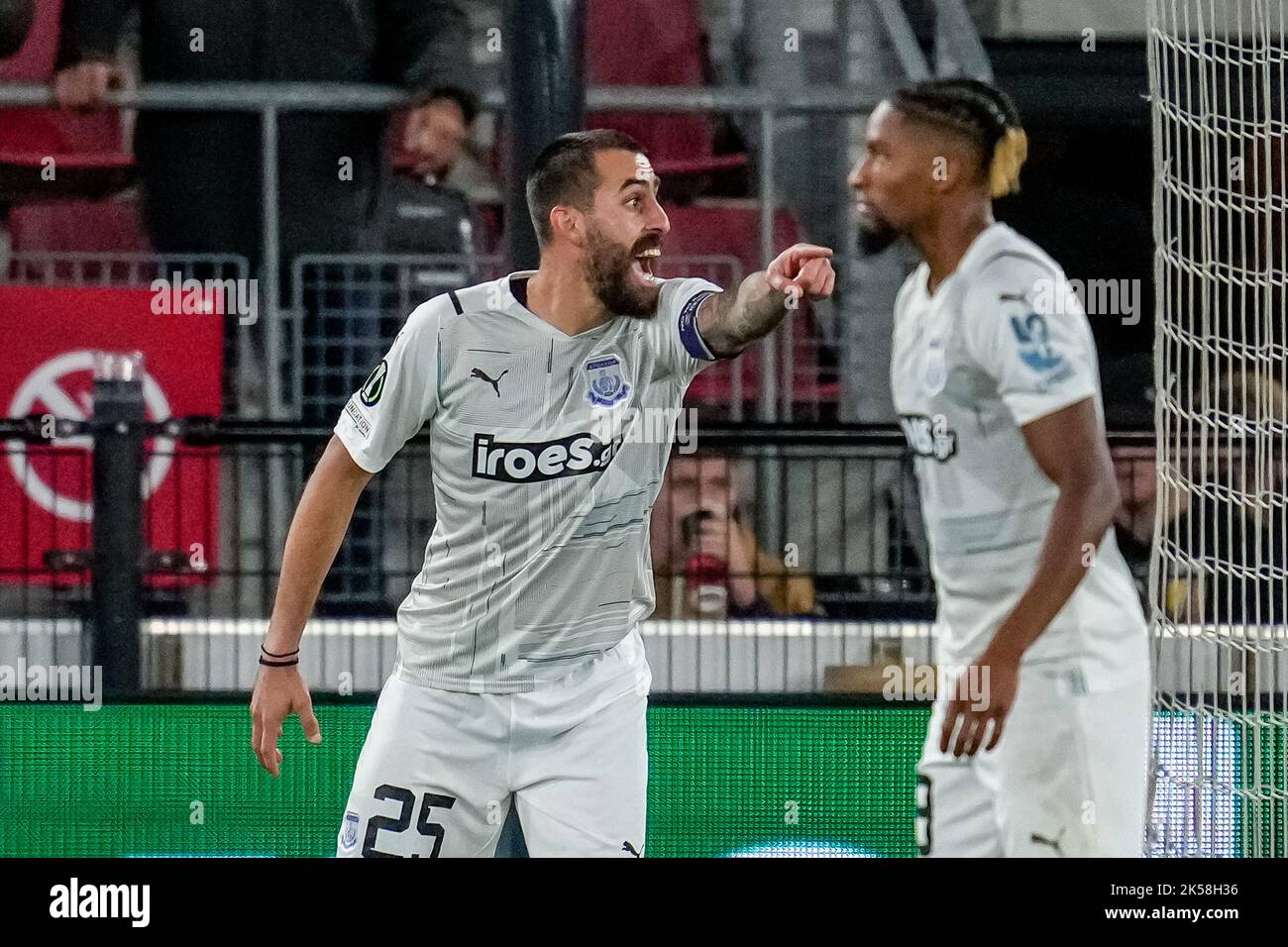 ALKMAAR, NETHERLANDS - OCTOBER 6: Chambos Kyriakou of Apollon during ...