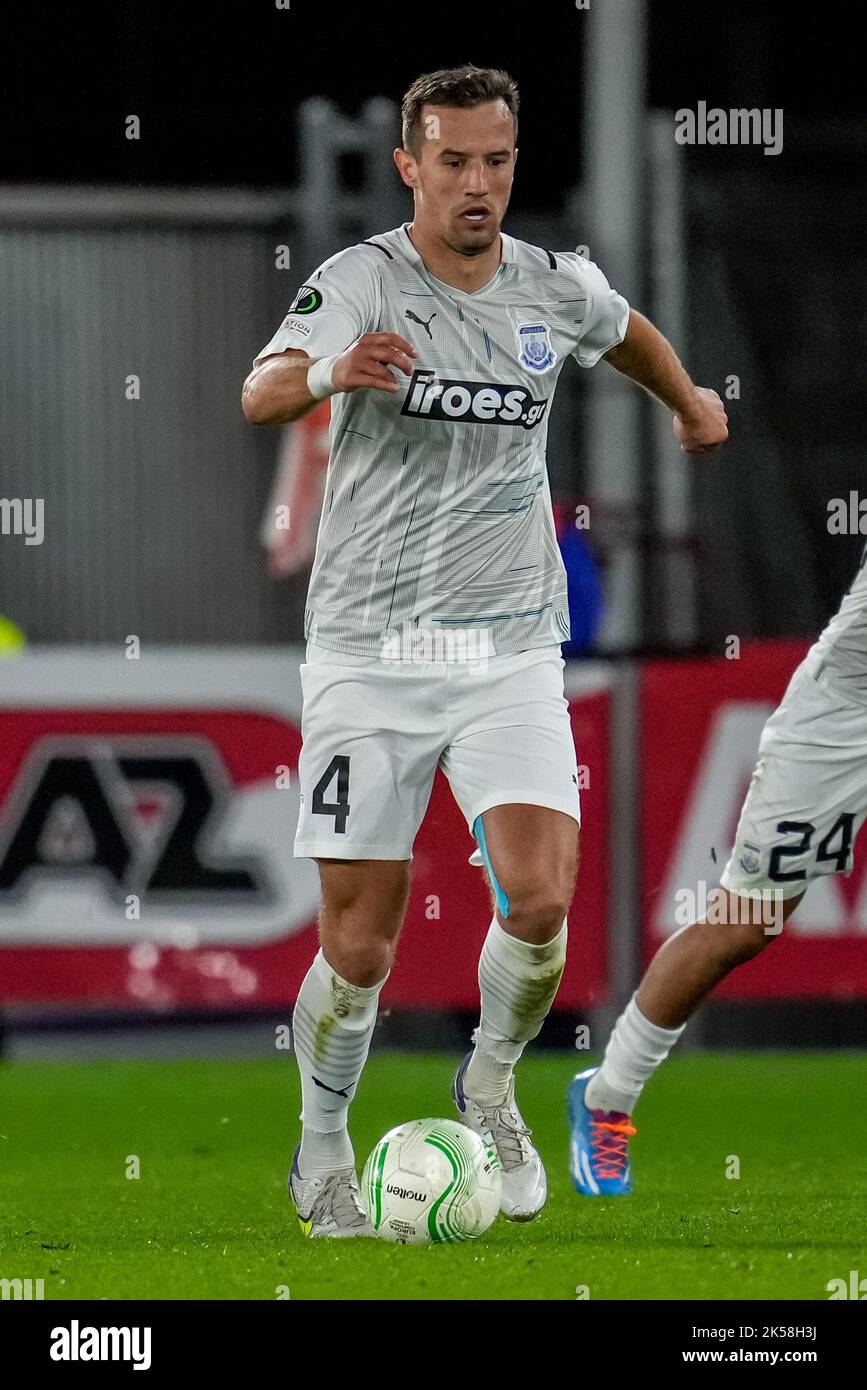 ALKMAAR, NETHERLANDS - OCTOBER 6: Vukasin Jovanovic of Apollon during ...