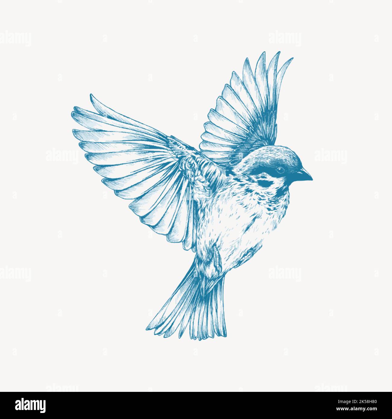 Blue Bird Flying Clipart