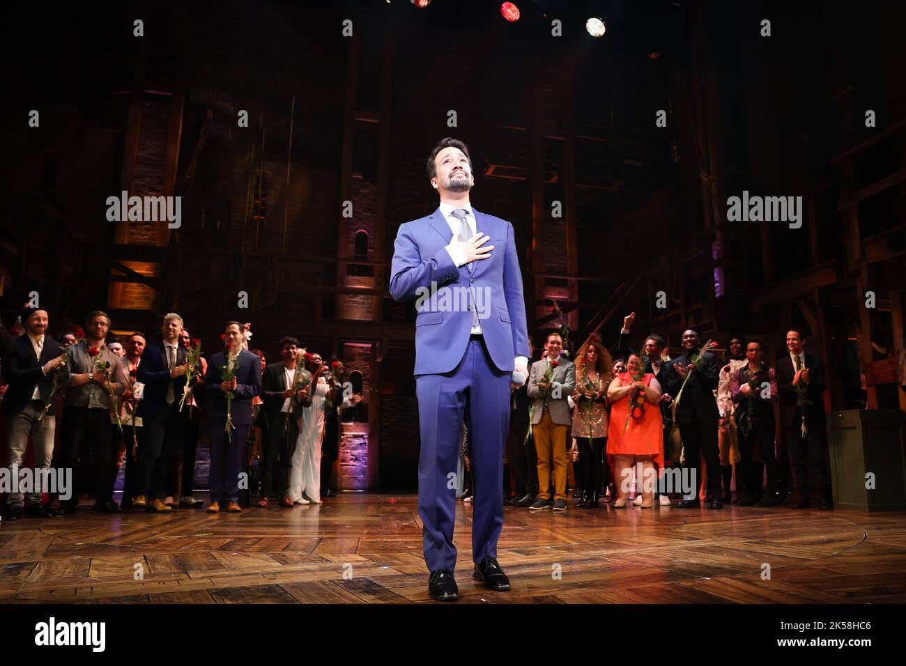 Hamilton cast on stage hi-res stock photography and images - Alamy