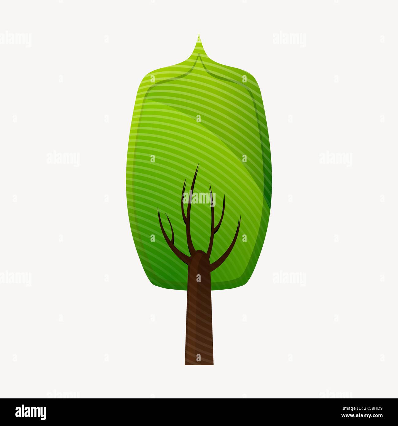 Cute tree clipart, nature illustration vector Stock Vector Image & Art ...