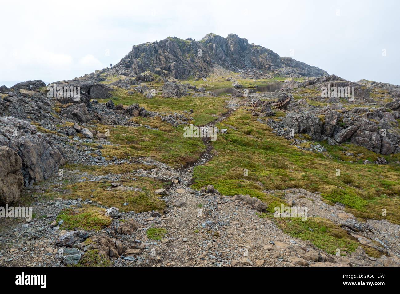 view at colourful rocks in the mountains of the island Leka in Norway ...