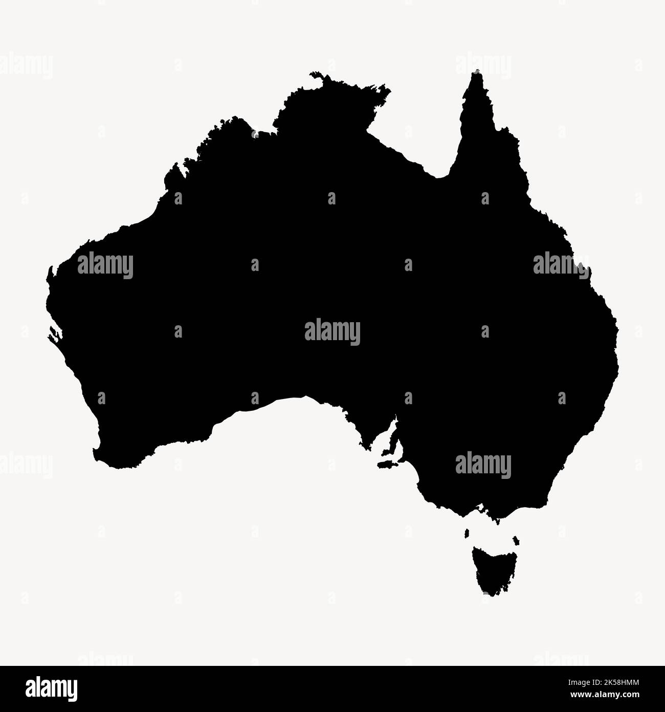 Australia silhouette clipart, geography illustration vector Stock ...