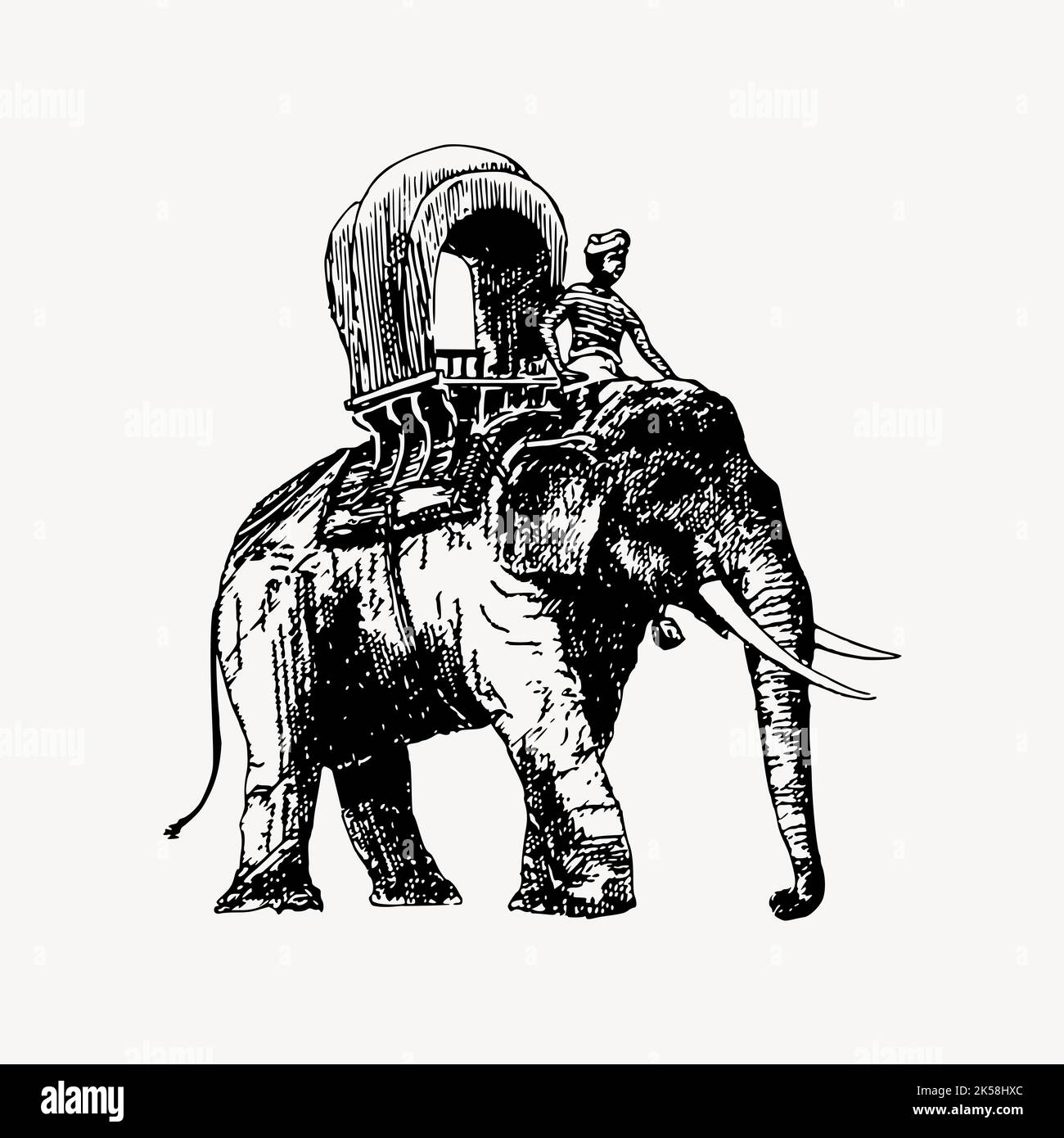 Vintage Elephant Clip Art