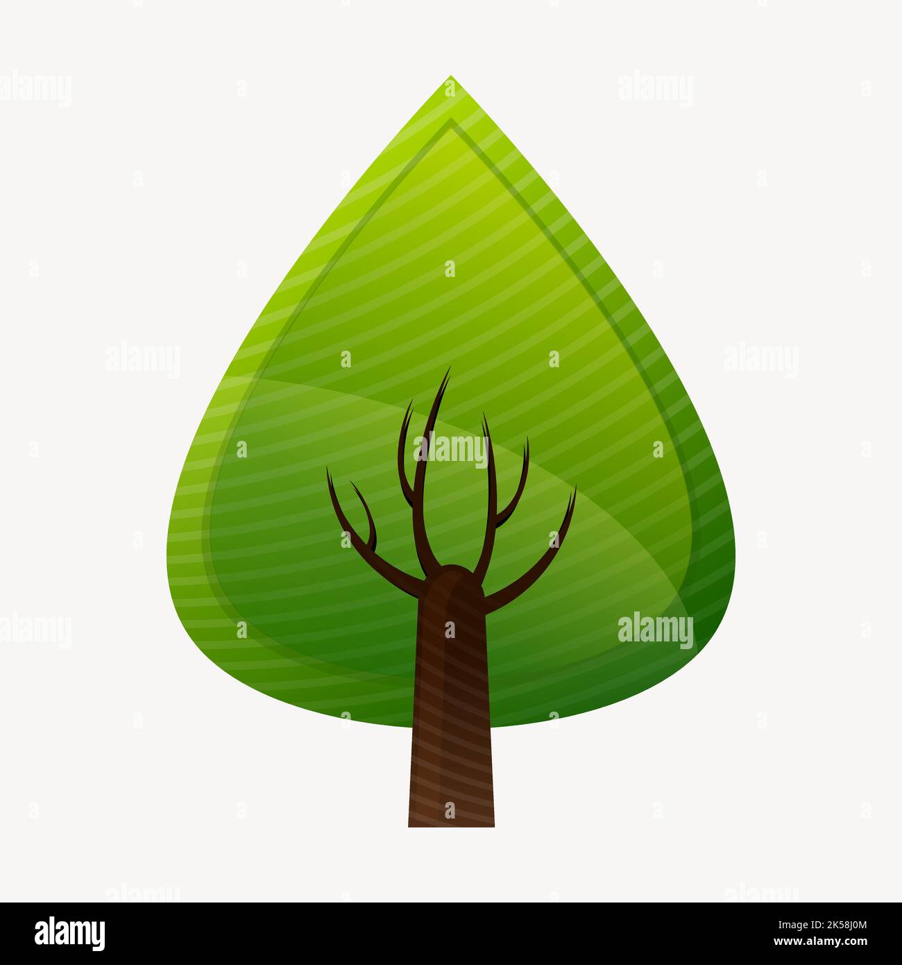 Cute tree clipart, nature illustration vector Stock Vector Image & Art ...