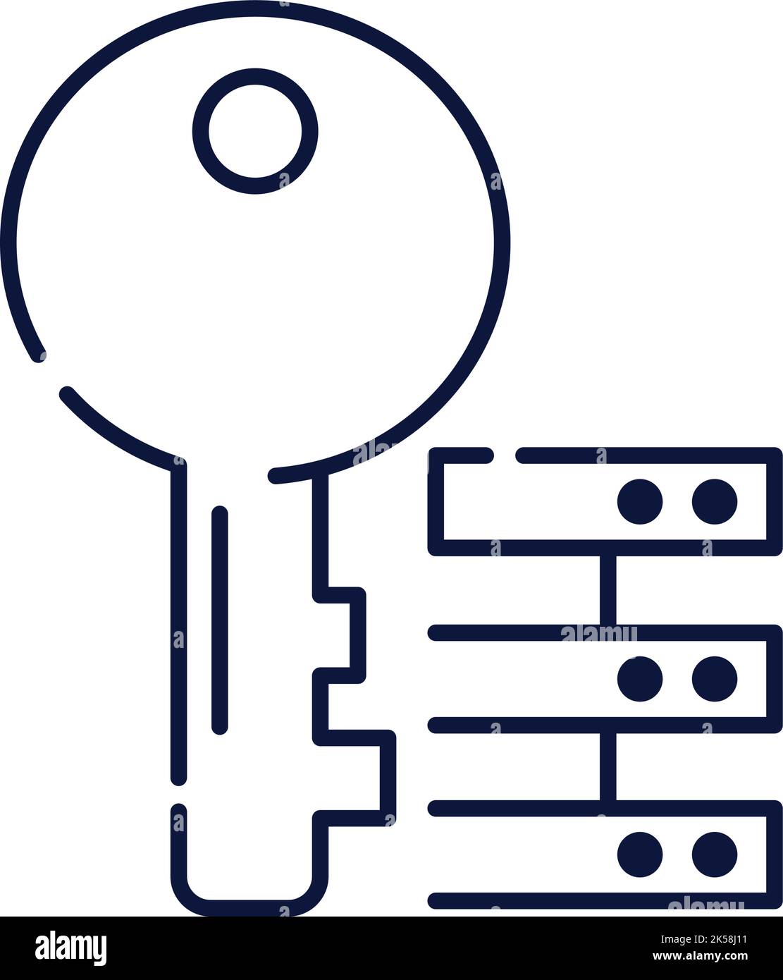 server and key cyber security icon Stock Vector Image & Art - Alamy