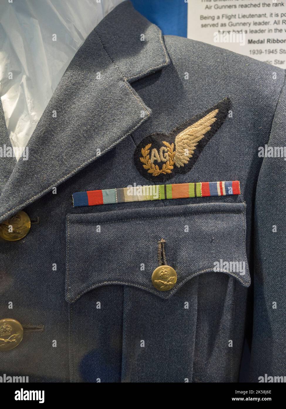 Medals on the RAF uniform of a Flight Lieutenant with the Coastal ...