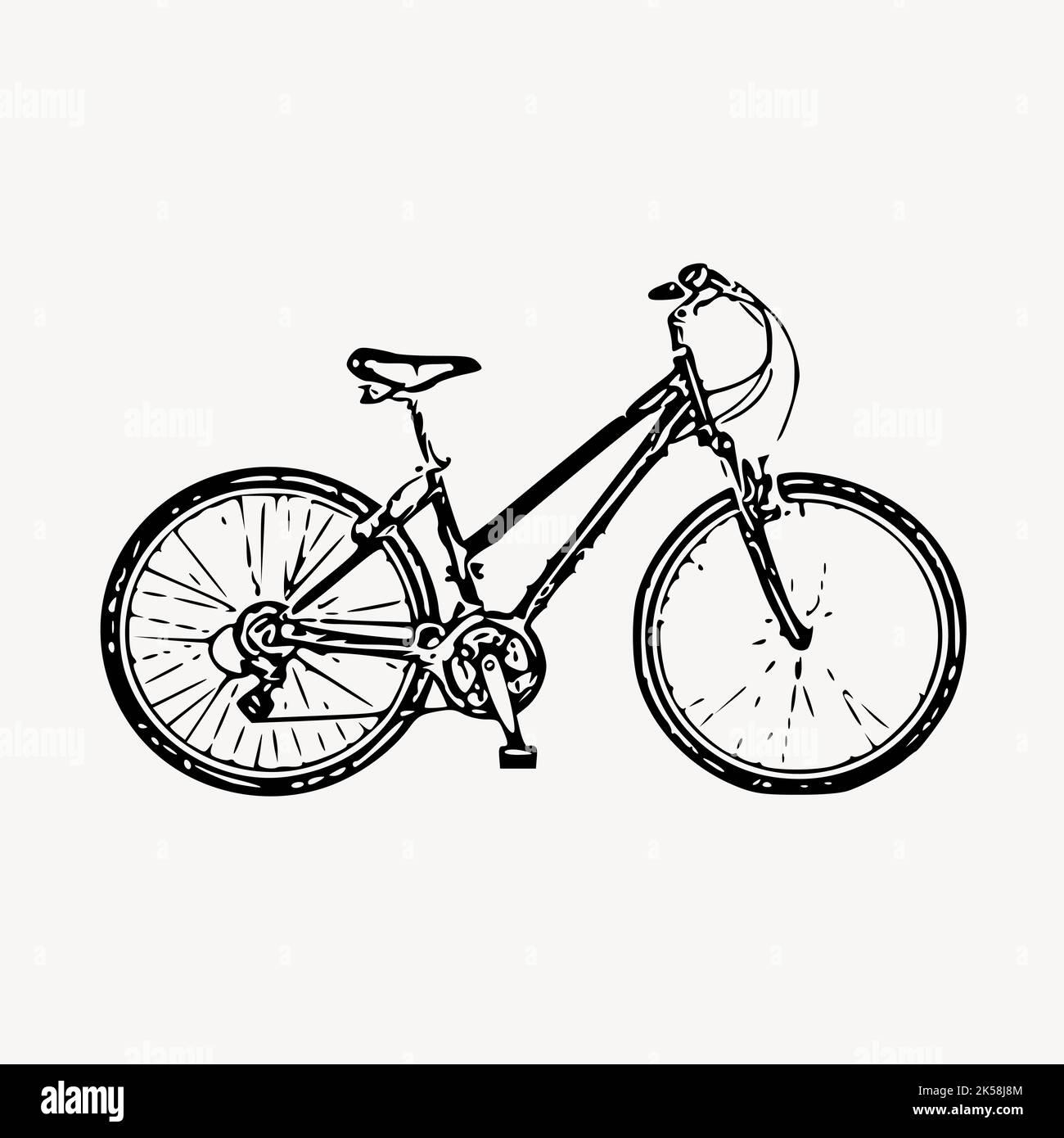 Bicycle clipart, vintage vehicle illustration vector Stock Vector Image ...