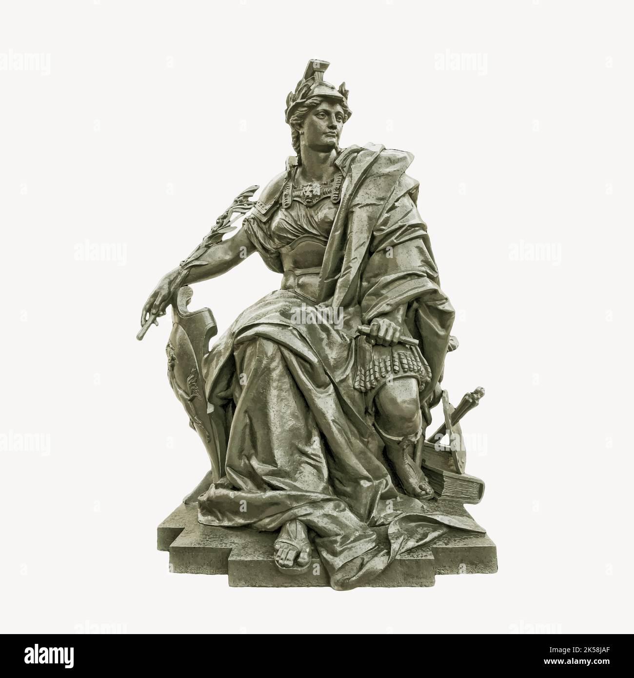 Queen Victoria statue clipart, vintage sculpture vector Stock Vector ...