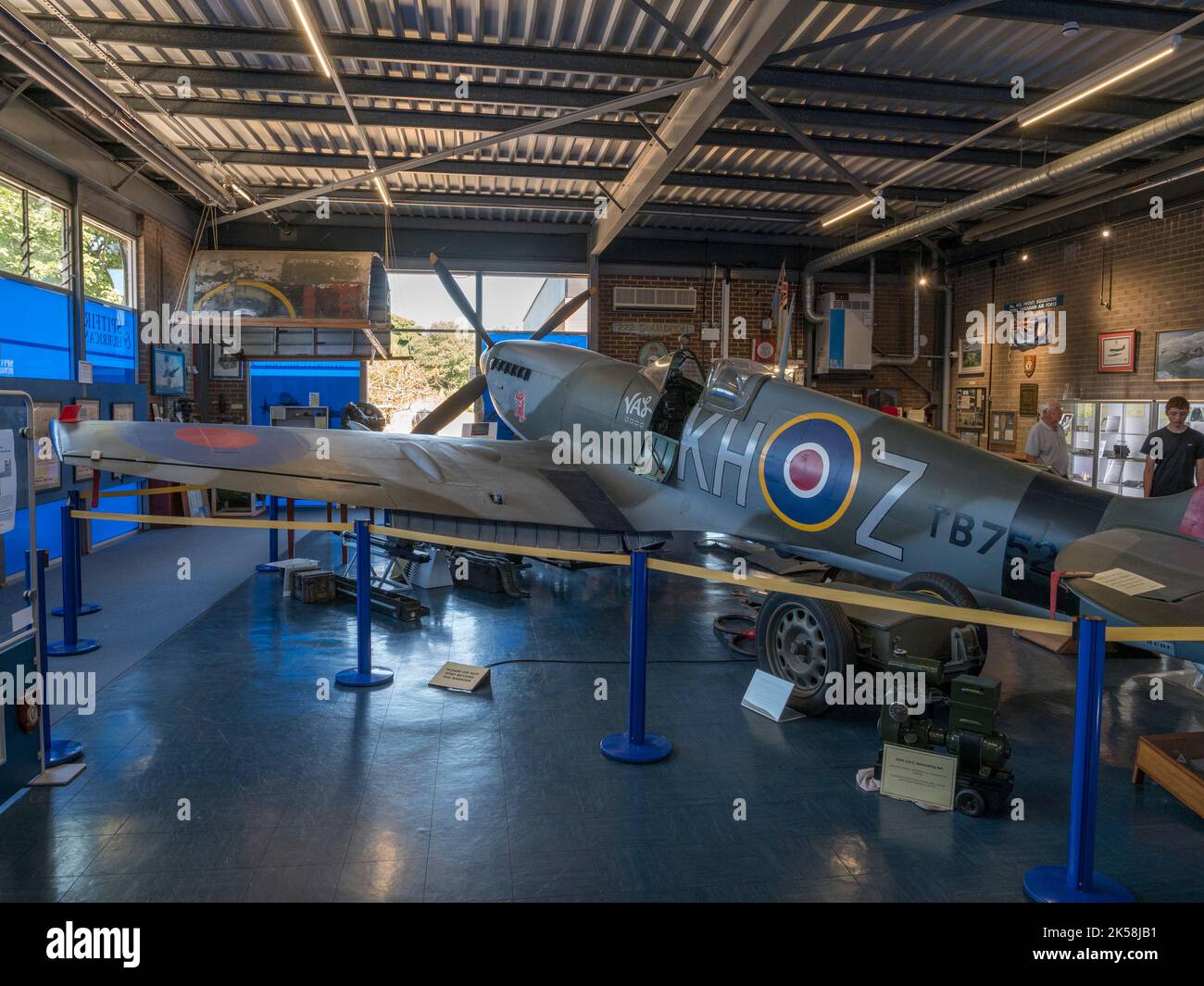 A 1944 Supermarine Spitfire Mk. XVIe (LF) TB752 on display in the Spitfire and Hurricane ...
