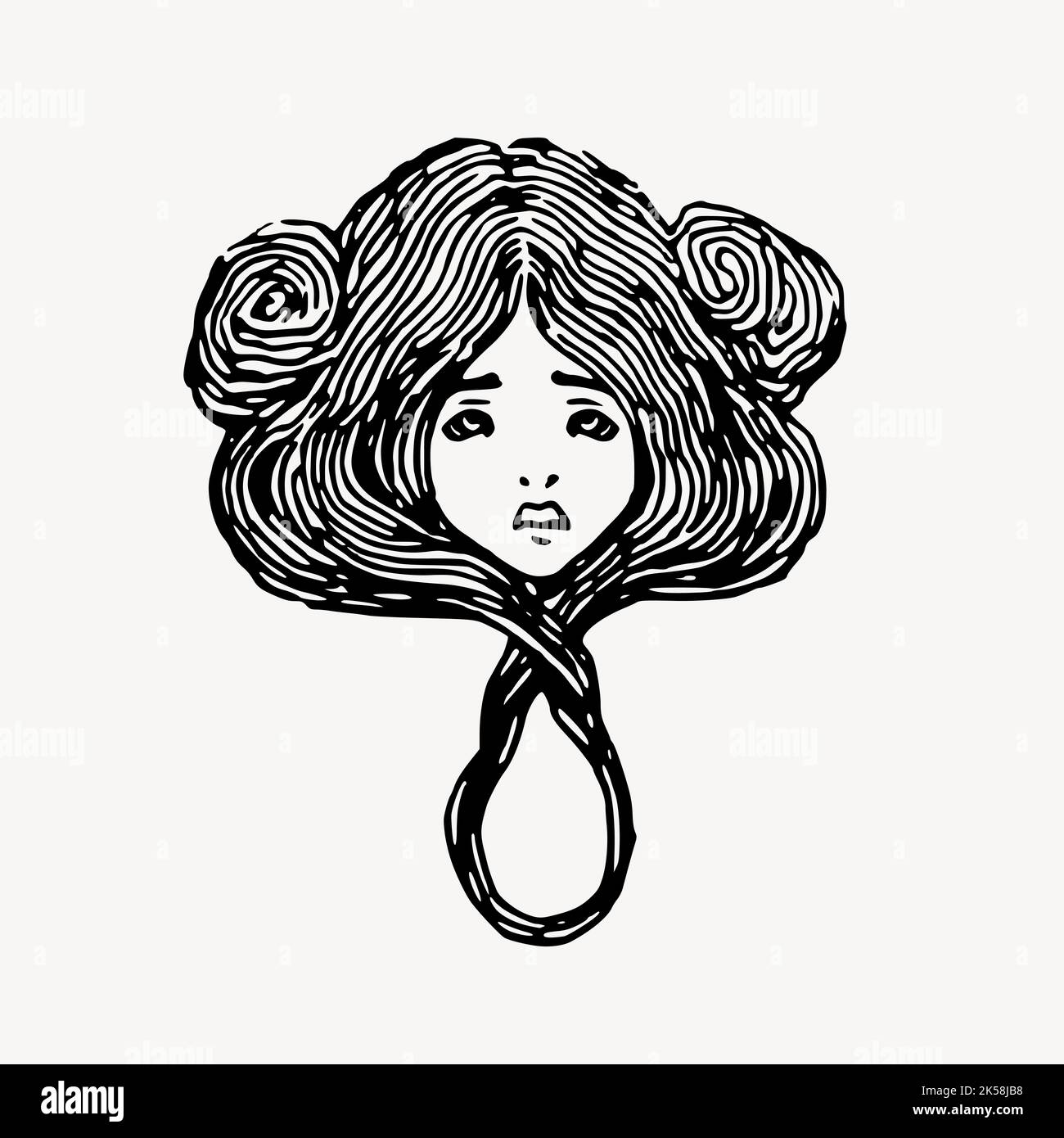 Bad hair day girl clipart hi-res stock photography and images - Alamy