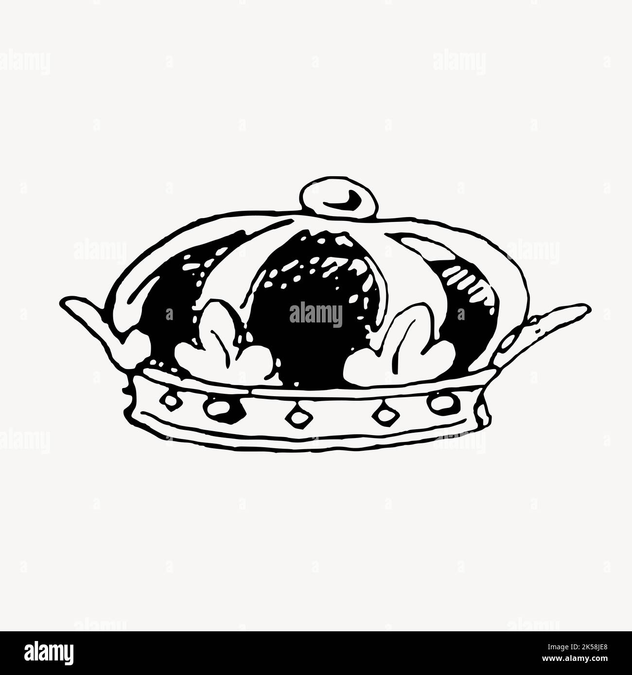 Royal crown clipart, medieval object illustration vector Stock Vector ...