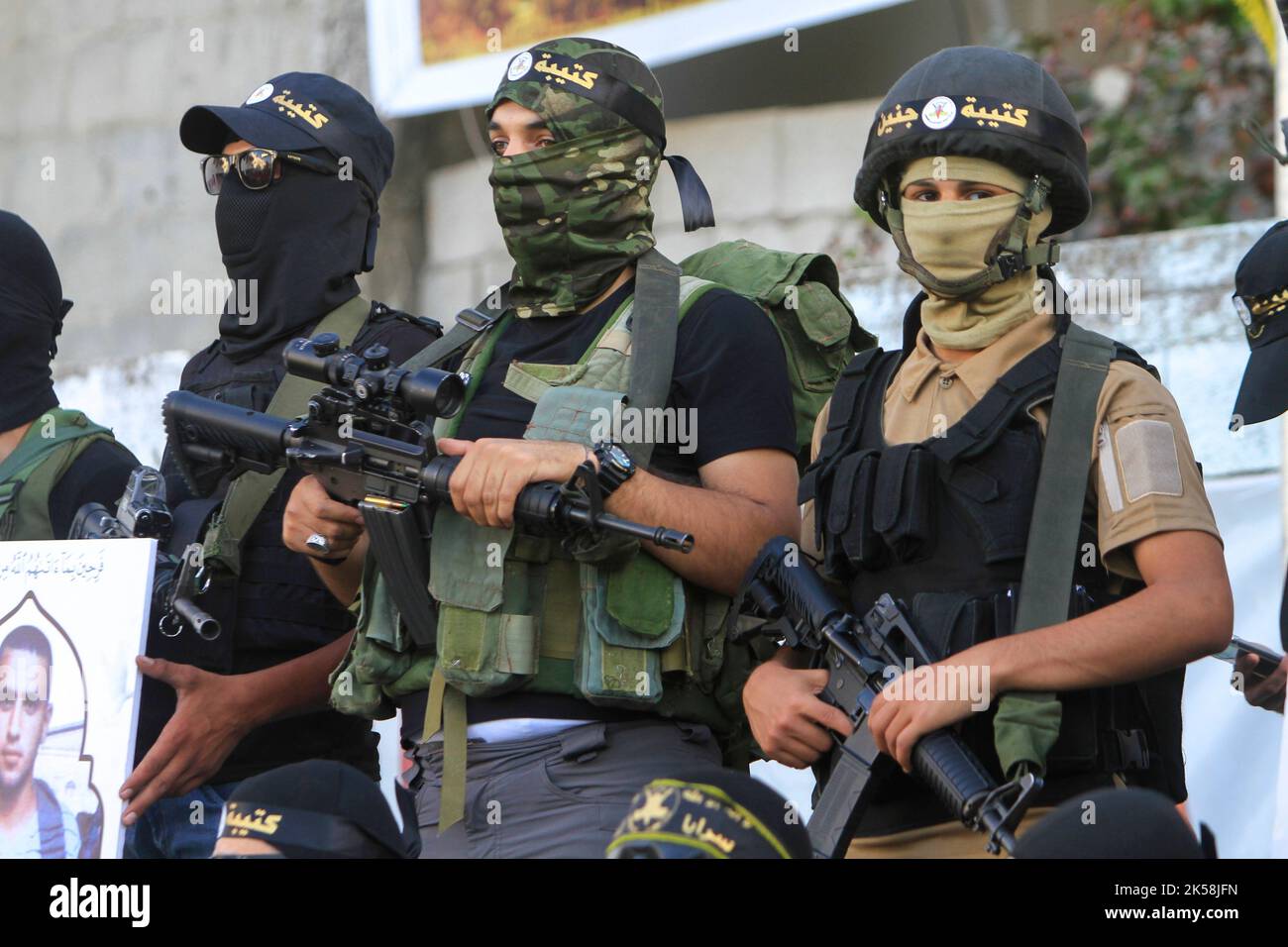Jenin, Palestine. 06th Oct, 2022. Palestinian gunmen from the Islamic ...