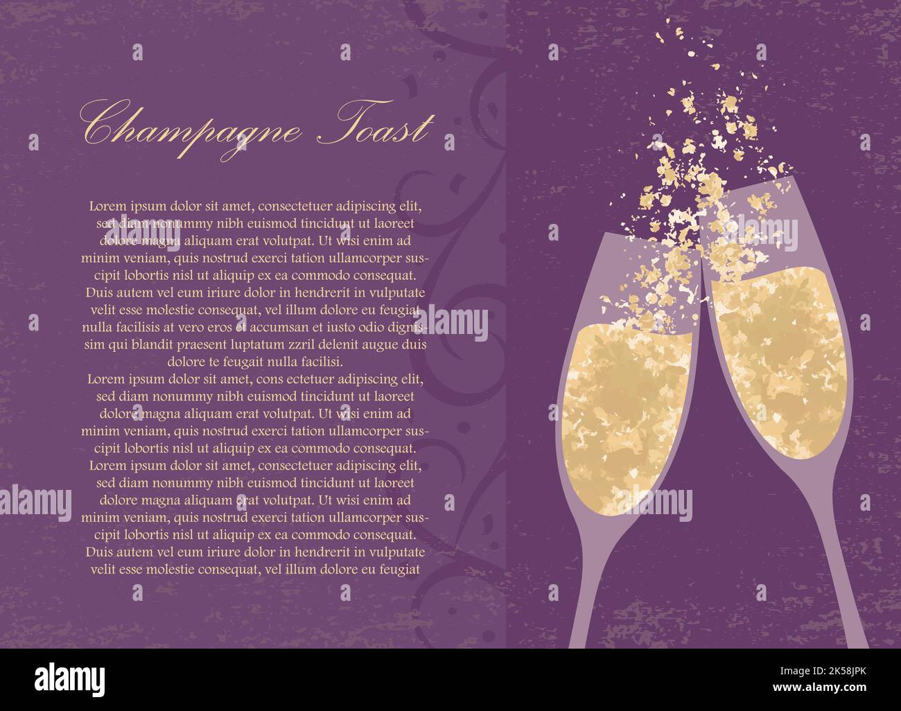 Champagne flute cut out Stock Vector Images - Alamy