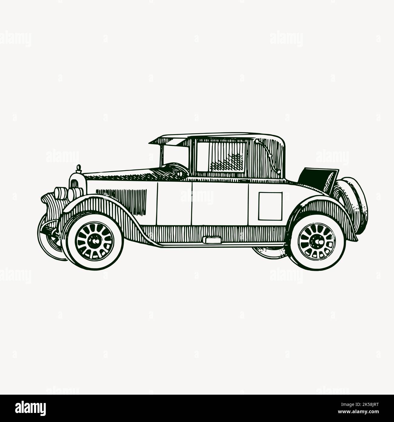 Classic car clipart, vintage vehicle illustration vector Stock Vector ...