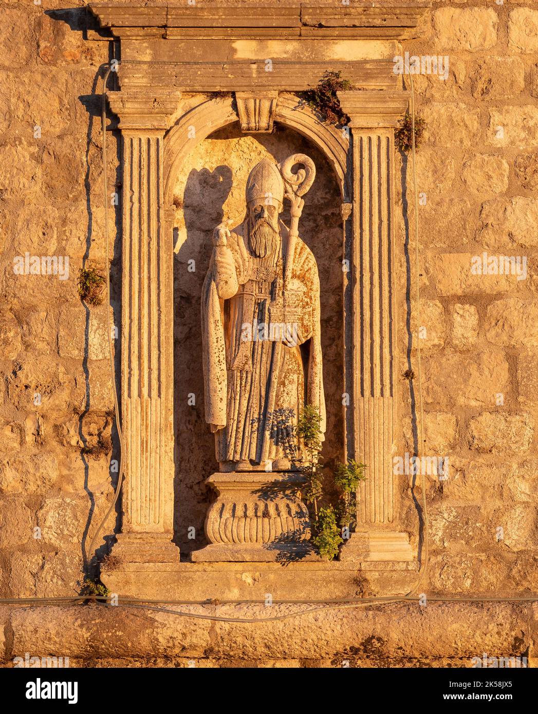 DUBROVNIK, CROATIA, EUROPE - Statue of St. Blaise, patron saint of ...