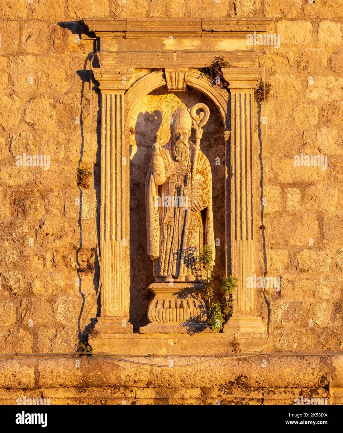 DUBROVNIK, CROATIA, EUROPE - Statue of St. Blaise, patron saint of ...