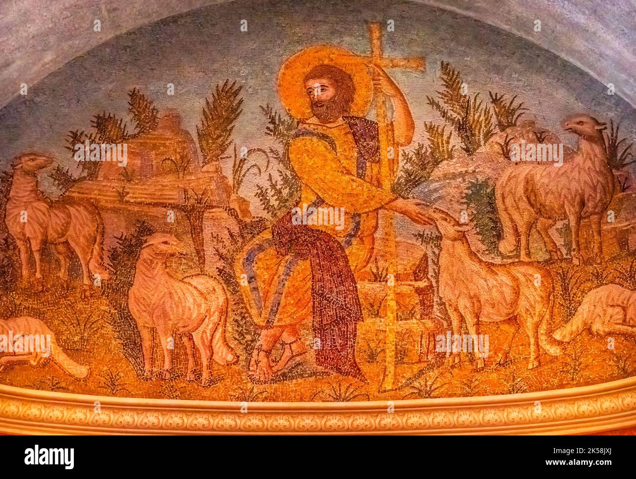 Jesus Christ Lambs Sheep Mosaic St Augustine Cathedral Catholic Church ...