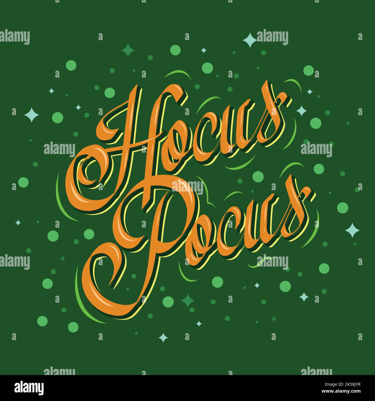 halloween celebration hocus pocus lettering vector design illustration ...