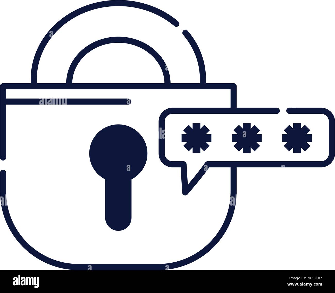 padlock and password cyber security icon Stock Vector Image & Art - Alamy
