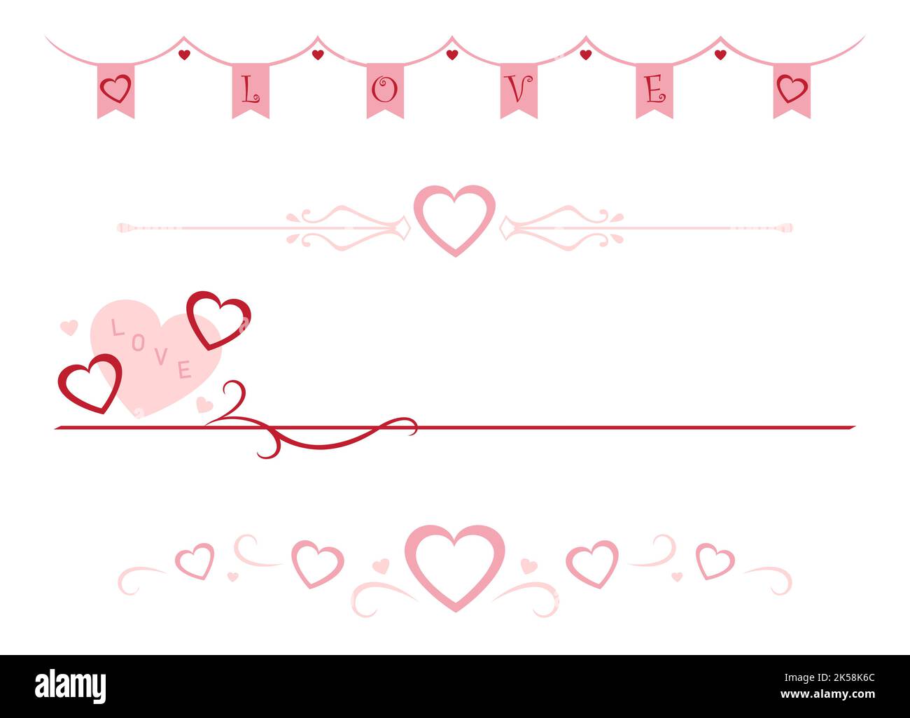 Love themed border frame Cut Out Stock Images & Pictures - Alamy