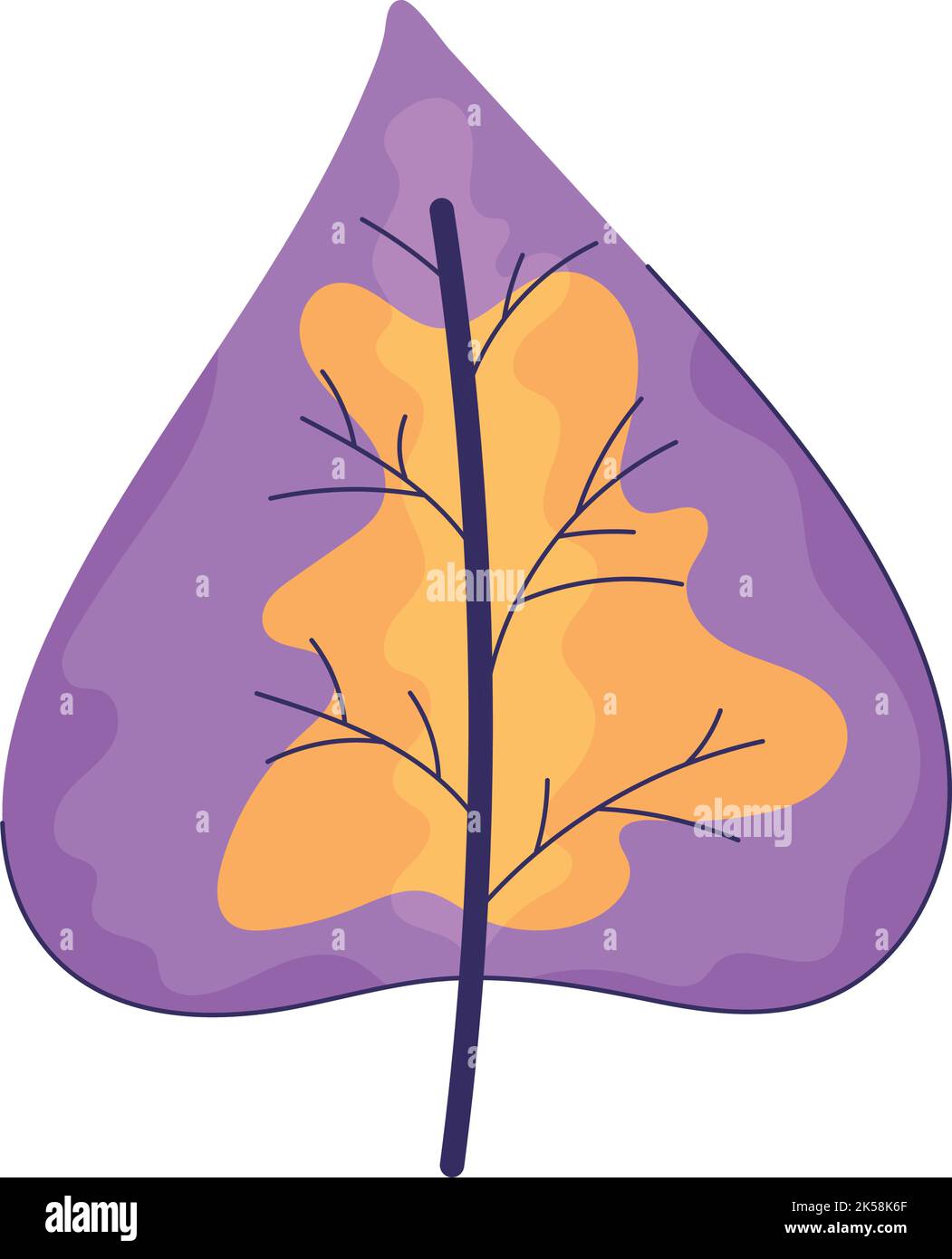 purple leaf plant foliage nature icon Stock Vector Image & Art - Alamy