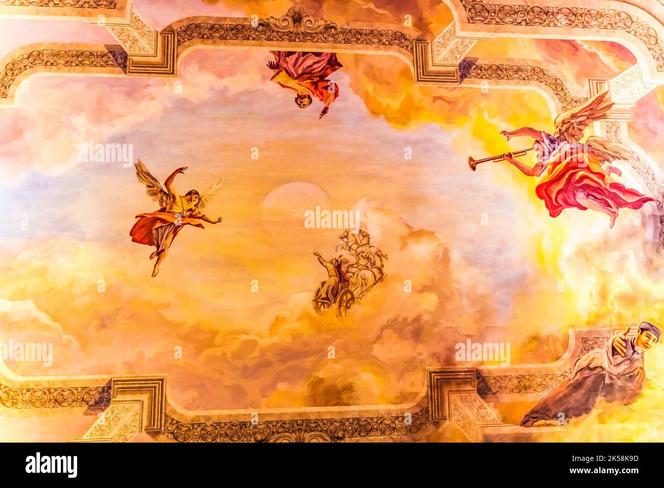 Ezekiel's Chariot Heaven Angels Painting Ceiling St Augustine Cathedral ...