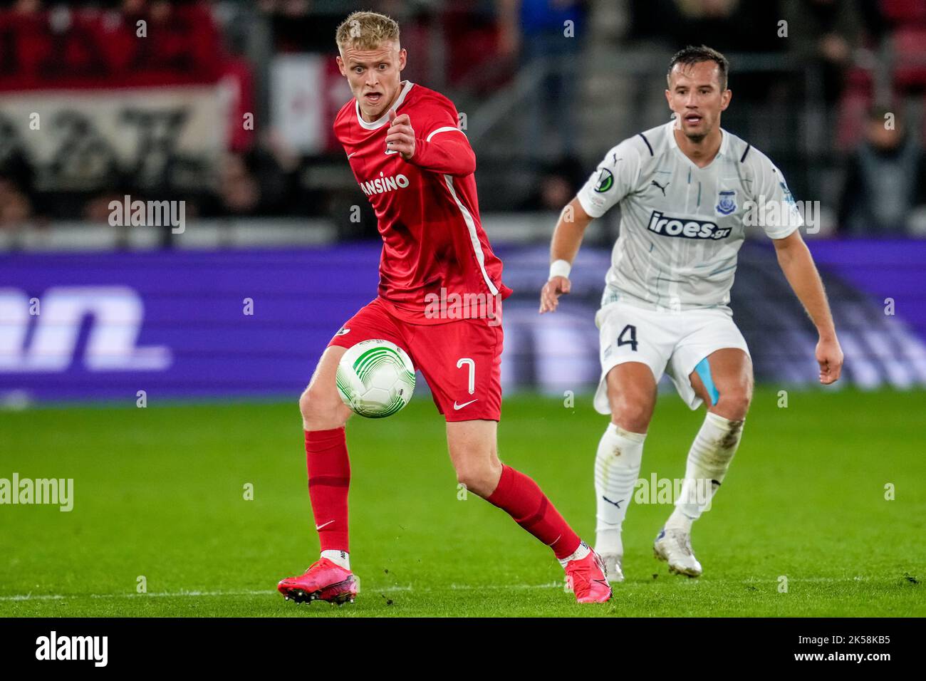 ALKMAAR, NETHERLANDS - OCTOBER 6: Jens Odgaard of AZ during the UEFA ...