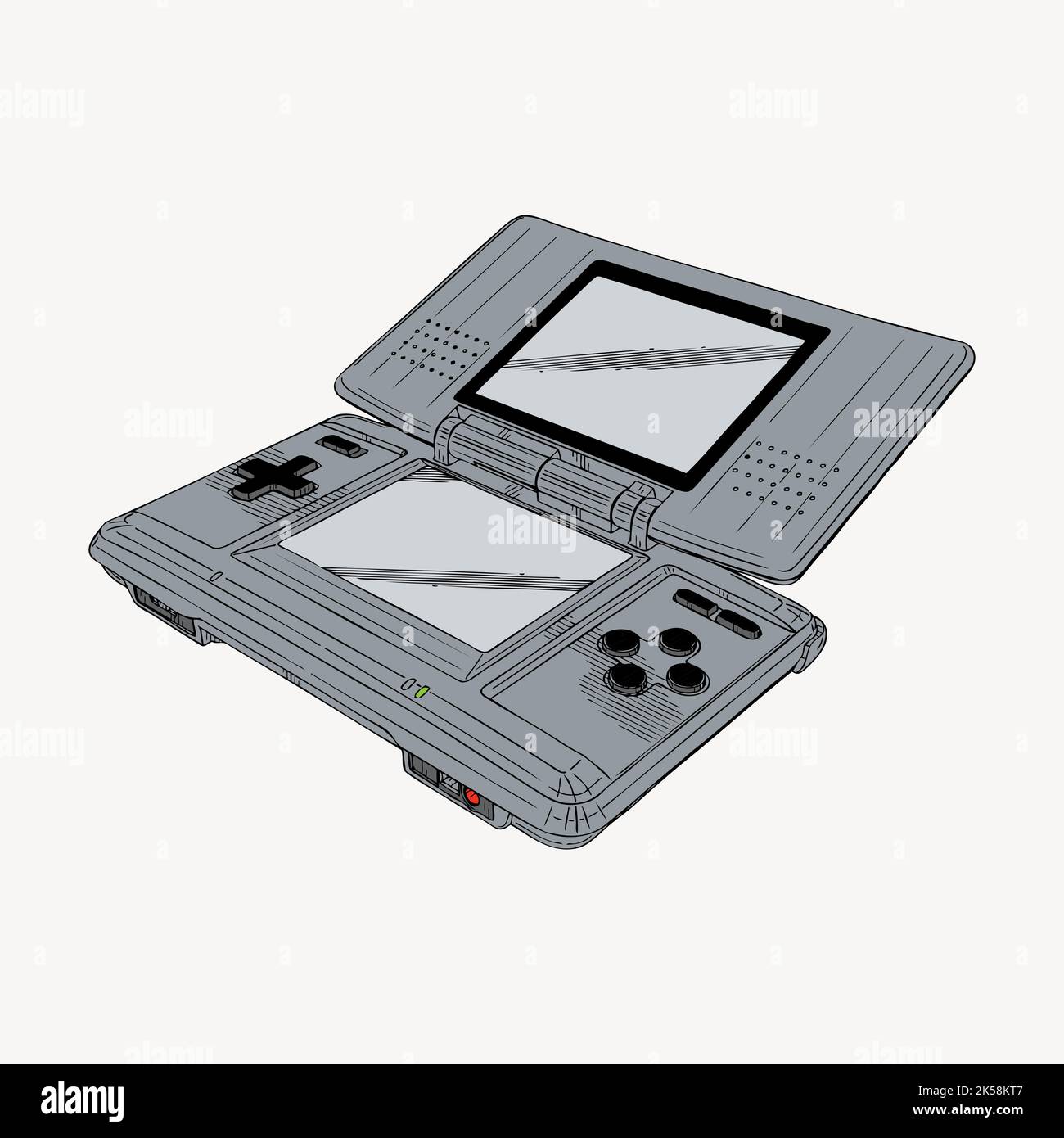 Game console hand drawn clipart, illustration vector Stock Vector Image ...