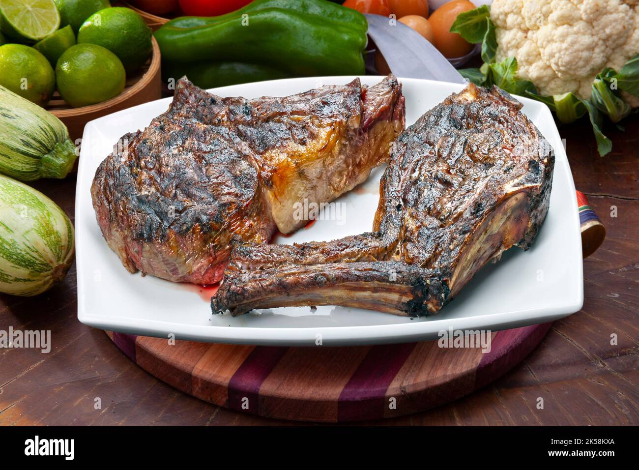 Prime rib, tomahawk steak food Stock Photo - Alamy