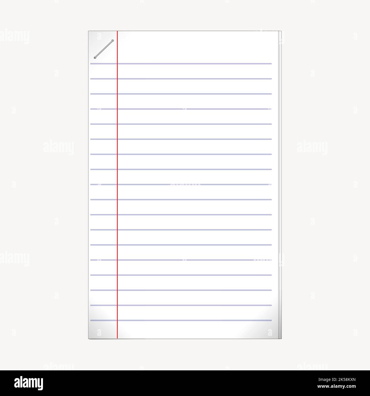 Stapled lined papers clipart hi-res stock photography and images - Alamy