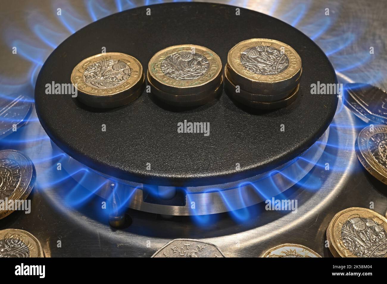 Gas burner and coins hi-res stock photography and images - Alamy