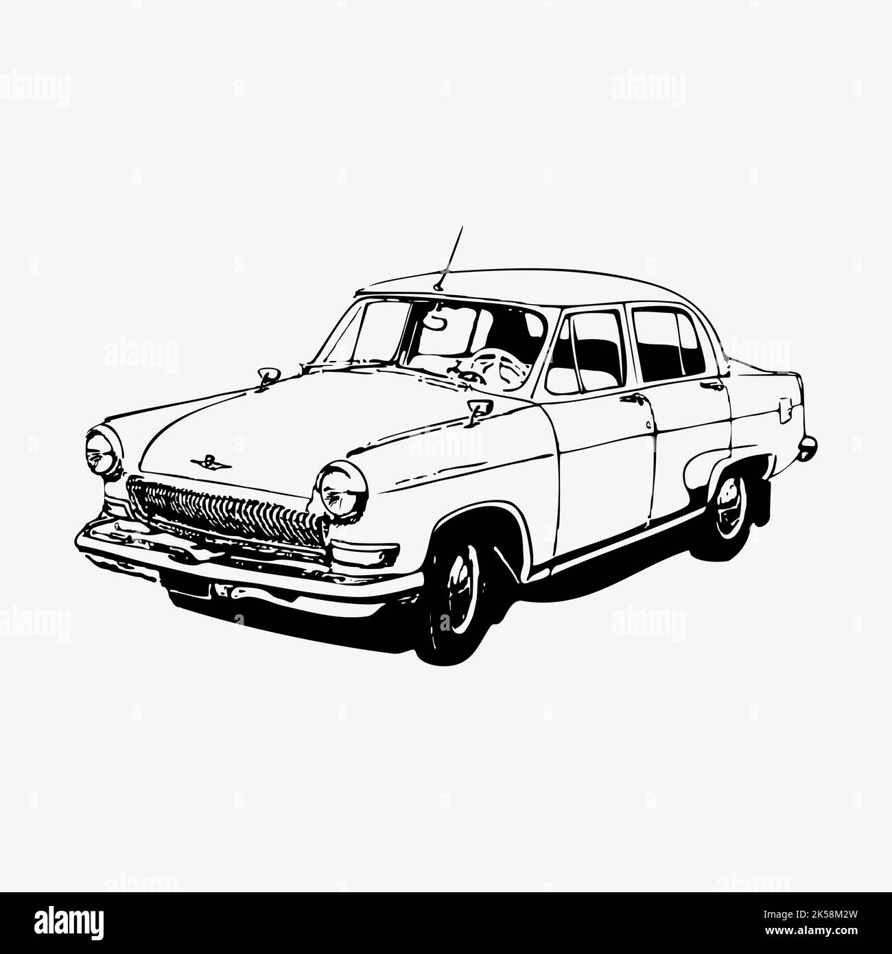 Vintage car drawing, vehicle illustration vector Stock Vector Image ...