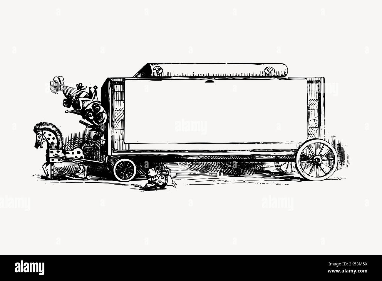 Circus carriage drawing Stock Vector Images - Alamy