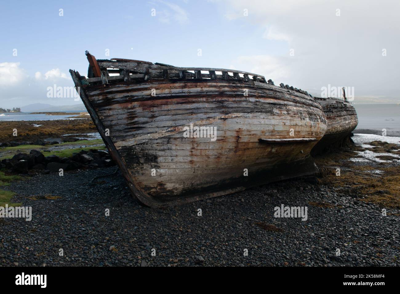 Wrecked Boats, Salen, Isle of Mull, Scotland Stock Photo - Alamy